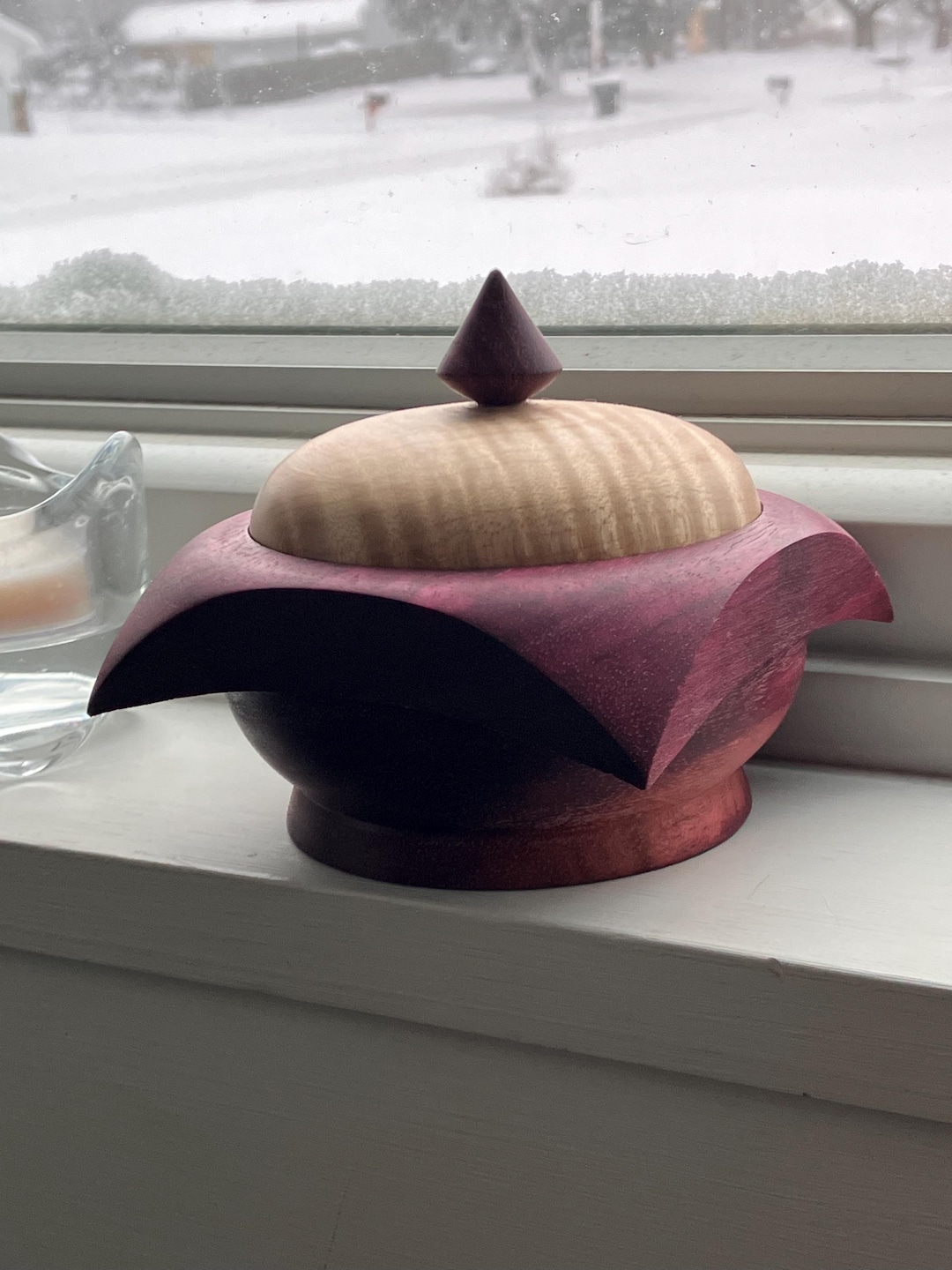 Purpleheart Bowl With Maple Lid - Etsy
