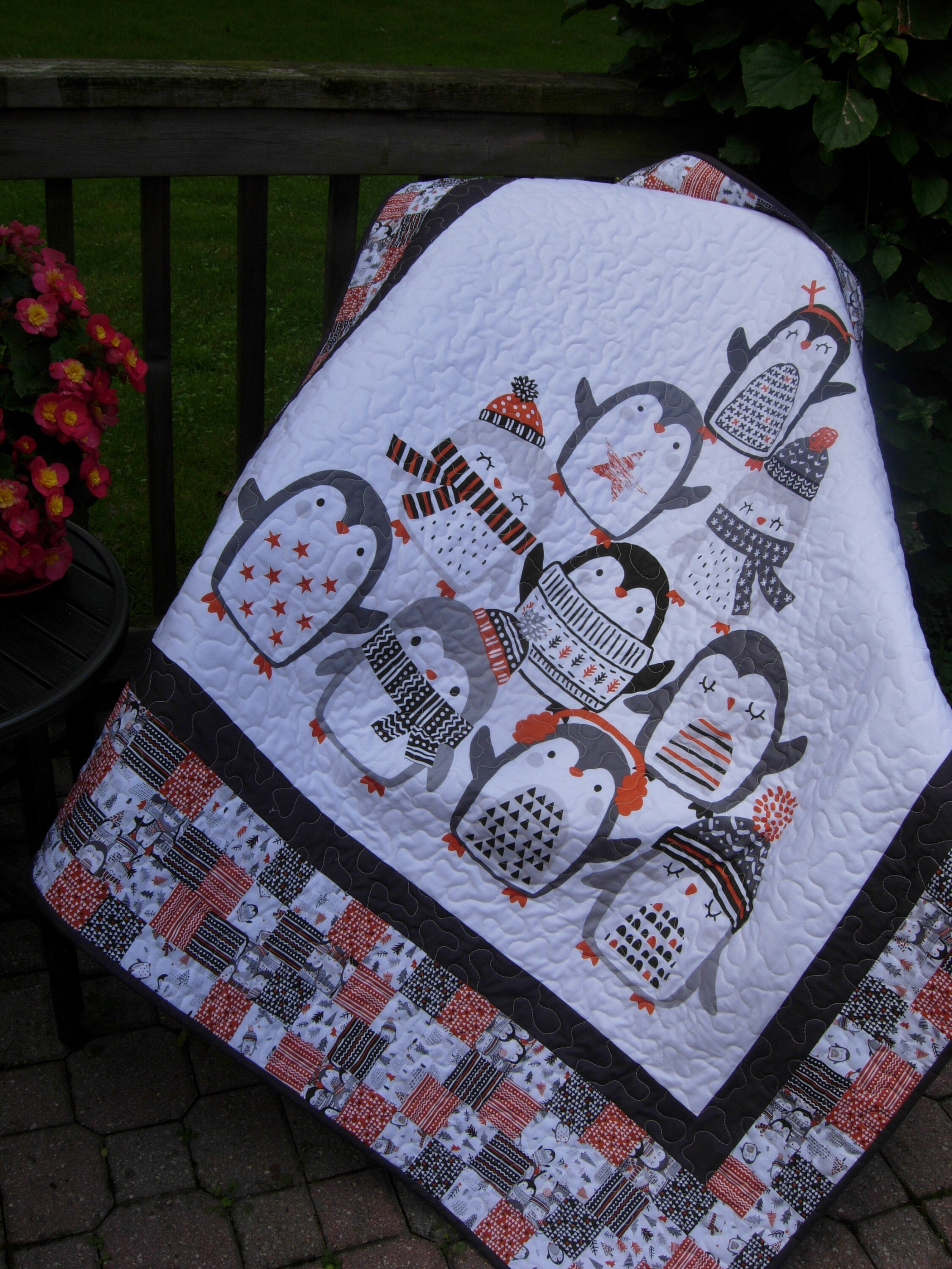 Salemr Penguin's Adventure Baby Boy Quilt Bay Boy - Etsy