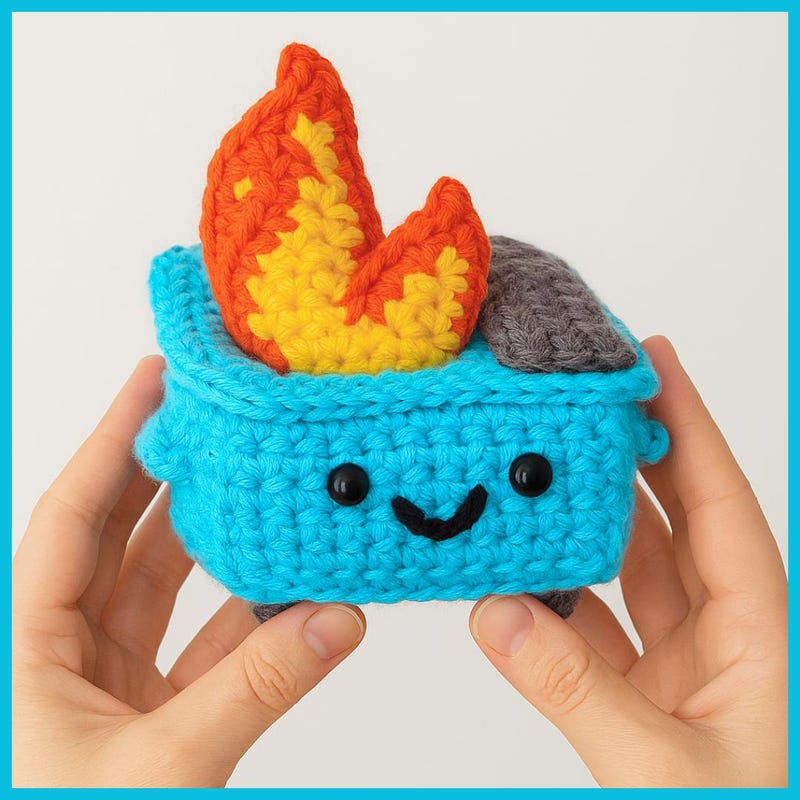 Emotional Support Dumpster Fire Crochet Pattern - Etsy