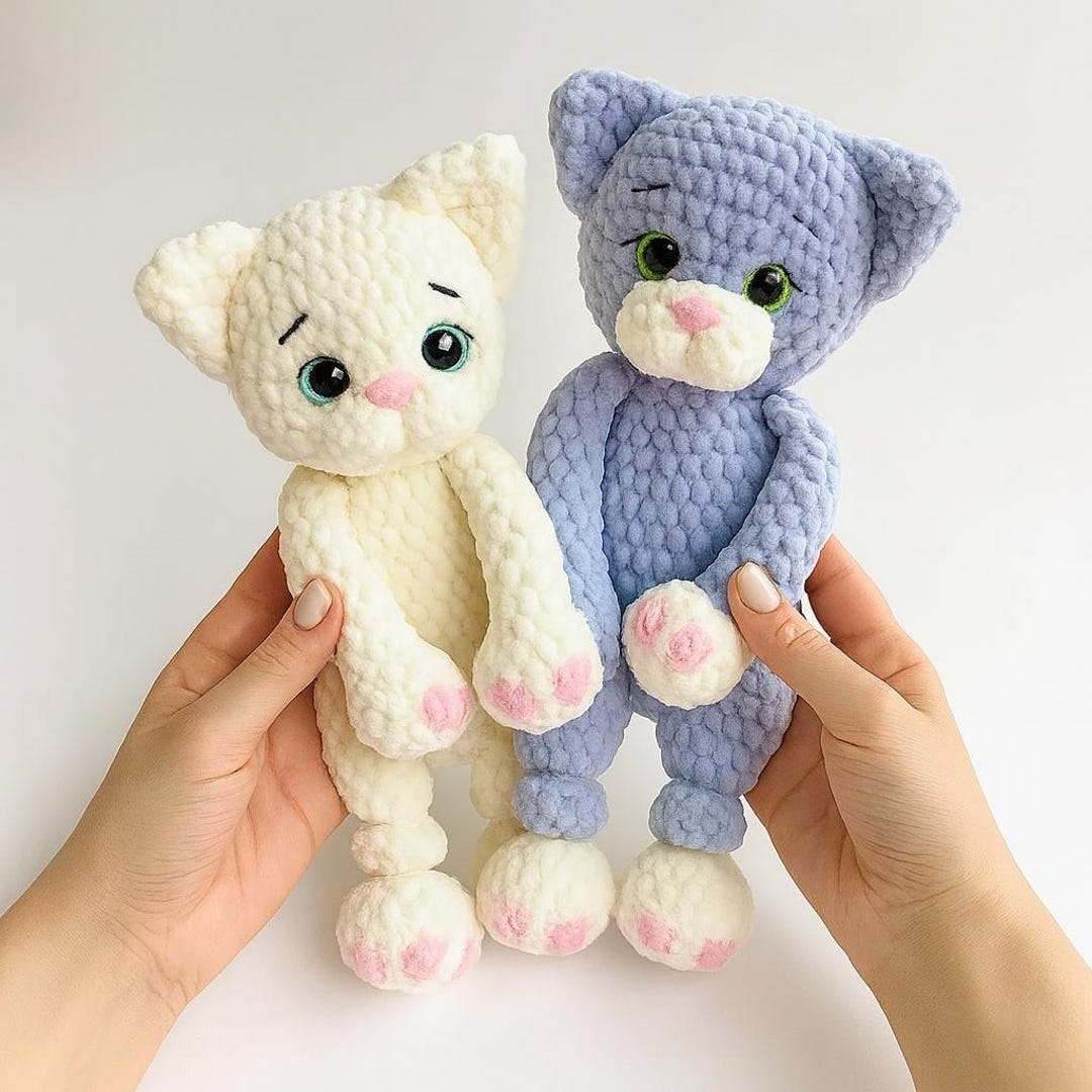 Crochet Cat Snuggler Pattern: Amigurumi Plush Toy PDF Tutorial - Etsy