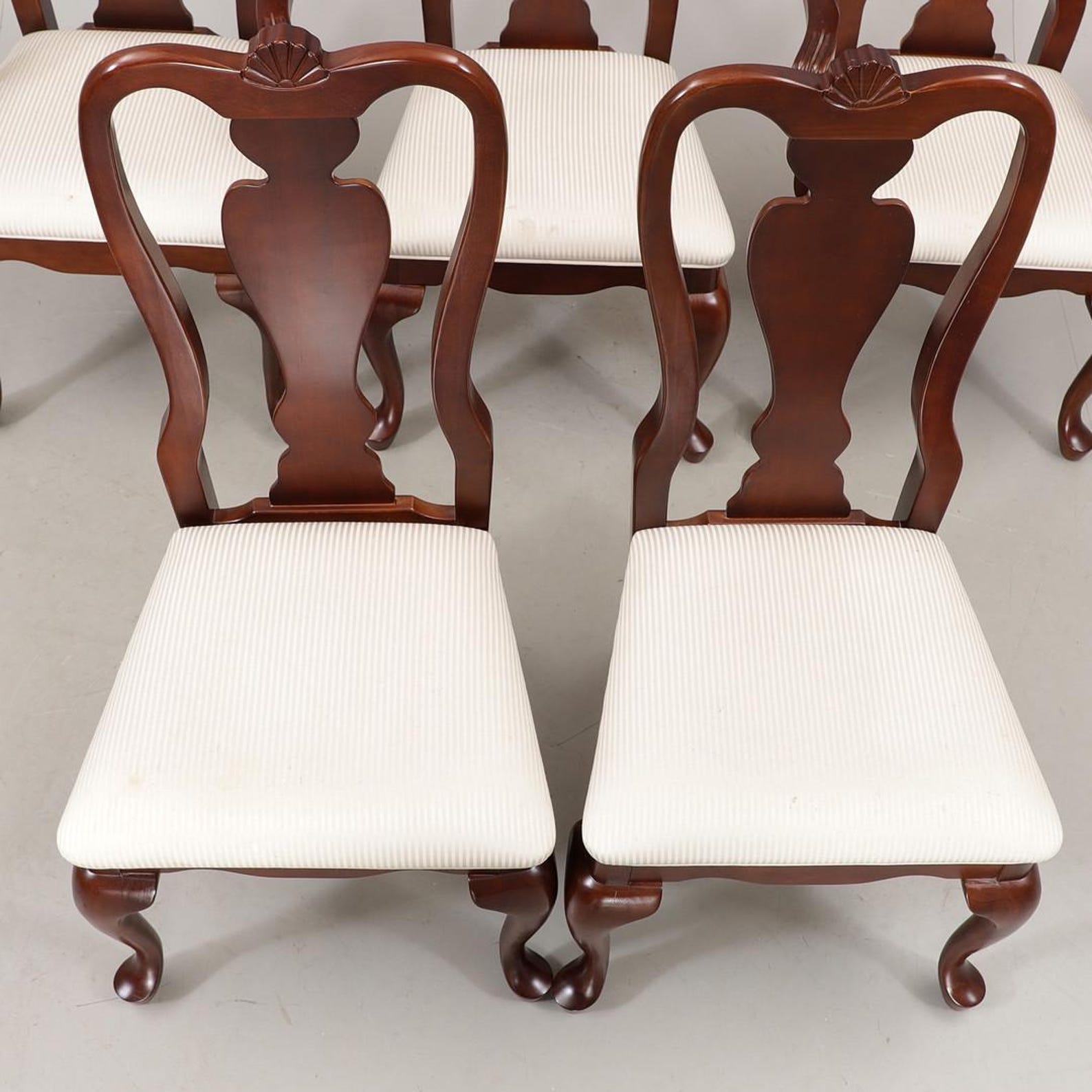 Vintage Mahogany Queen Anne Dining Set • Extendable Table, 6 Chairs - Etsy