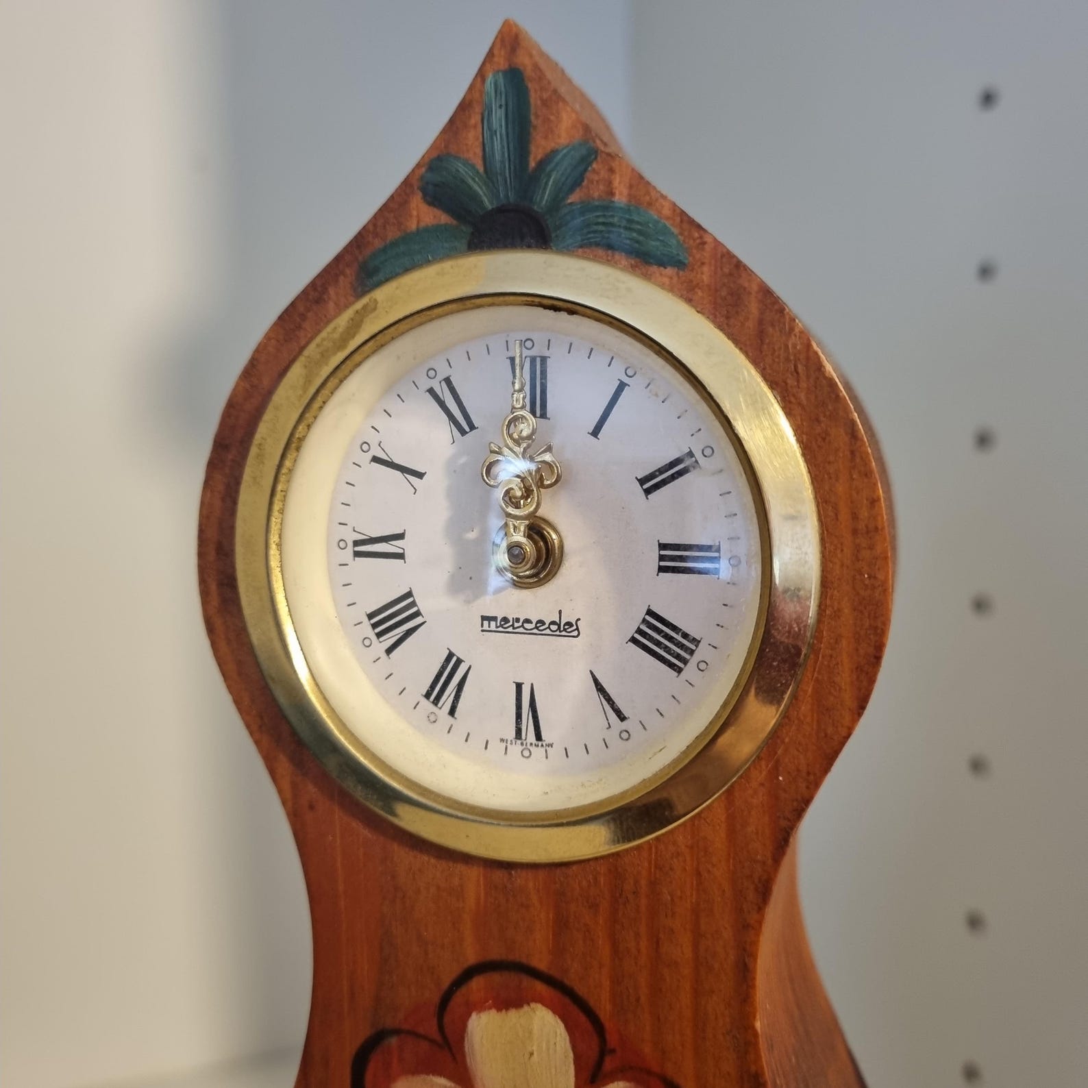 Mora Table Clock, Hand Painted Swedish Vintage Wooden Table Clock ...