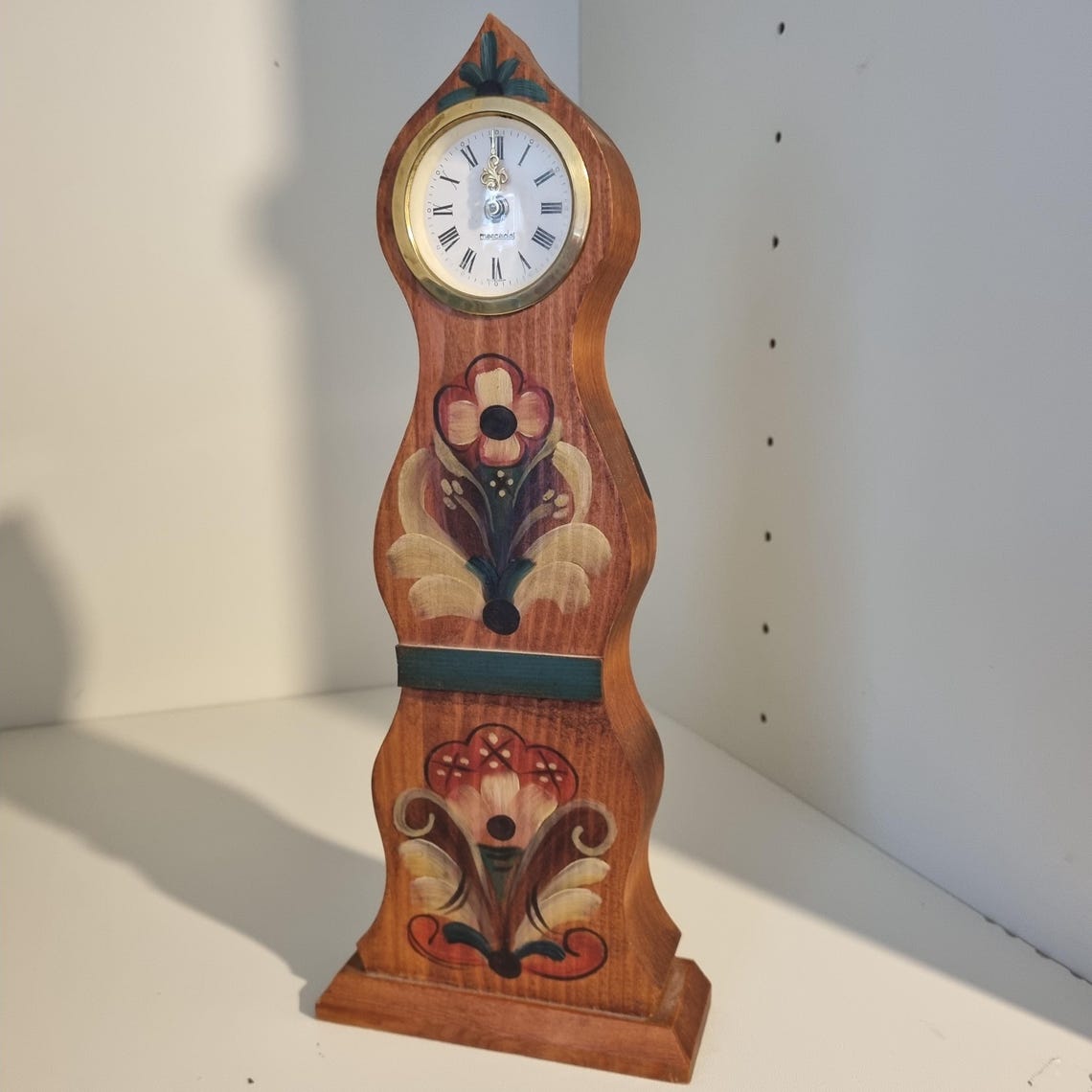 Mora Table Clock, Hand Painted Swedish Vintage Wooden Table Clock ...
