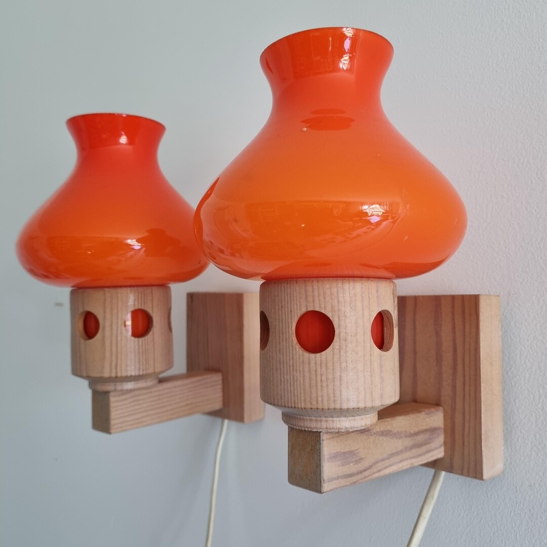 Vintage Markslöjd Boda Wall Lamps - 1970s Scandinavian Mid-century ...