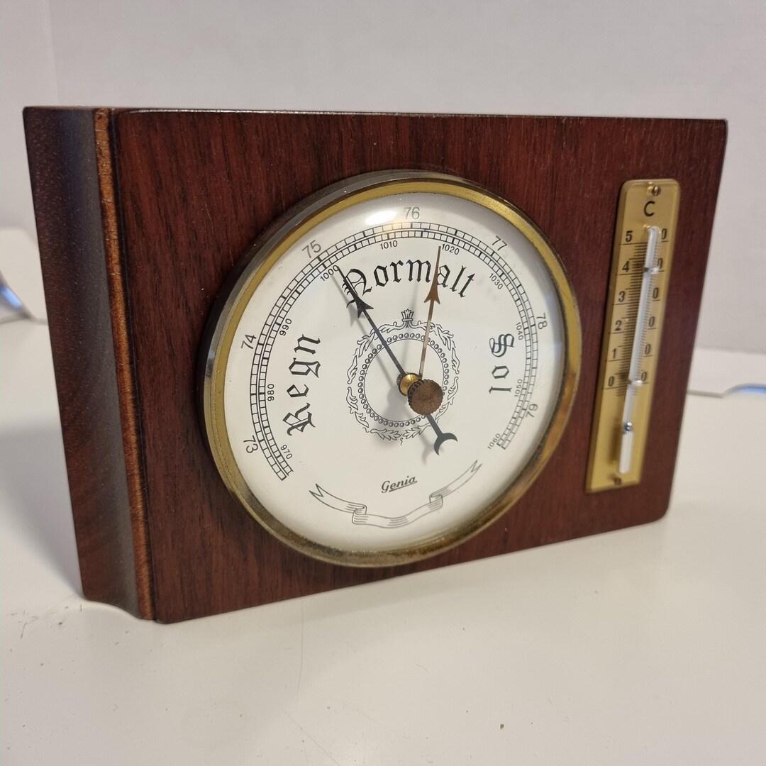 Vintage Scandinavian Mid-century Carl Westh Barometer With Thermometer ...