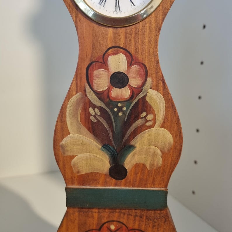 Mora Table Clock, Hand Painted Swedish Vintage Wooden Table Clock ...