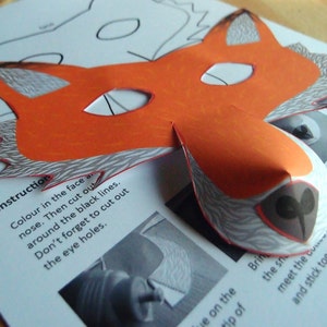 Fox Mask - Printable Craft Kit - Kid's Party Activity - DIY Costume - Etsy
