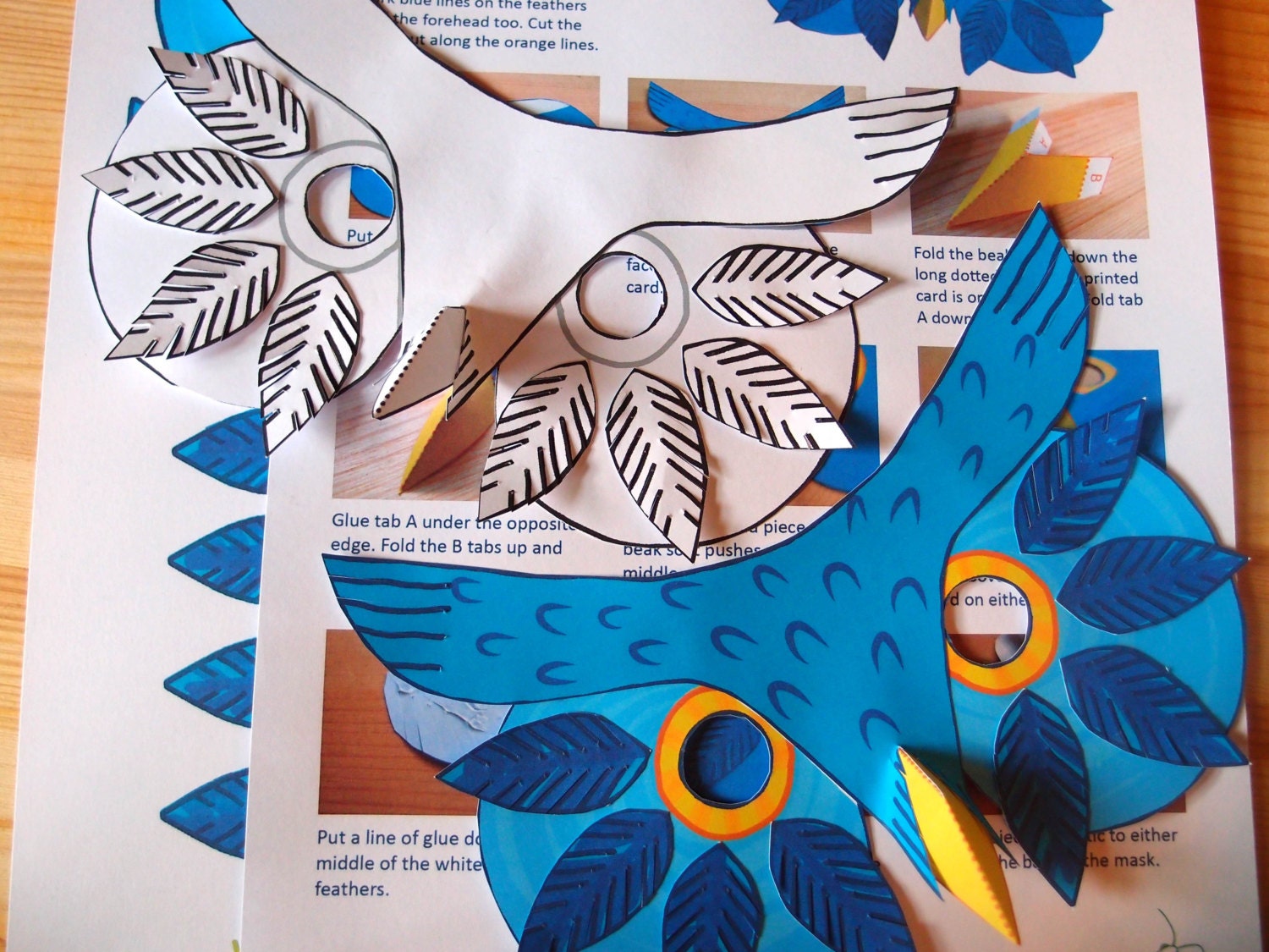 Owl Mask - Printable Mask - Paper Craft Kit - Kid's Activity - Etsy
