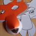 Fox Mask - Printable Craft Kit - Kid's Party Activity - DIY Costume - Etsy