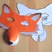 Fox Mask - Printable Craft Kit - Kid's Party Activity - DIY Costume - Etsy