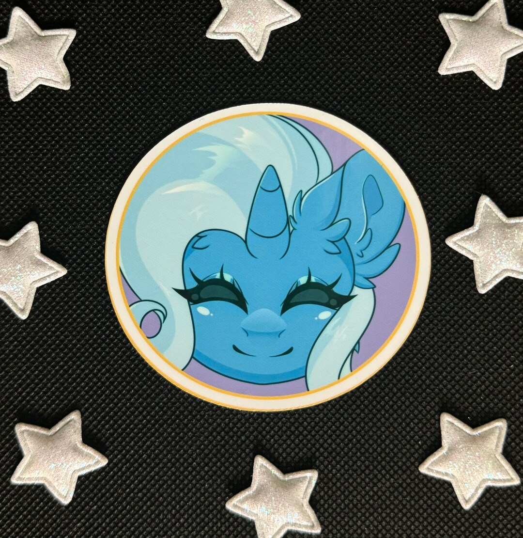 Trixie Circle Sticker L MLP Sticker - Etsy