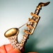 SALE Saxophone Pin Musical Instrument Brooch Silver & Gold - Etsy