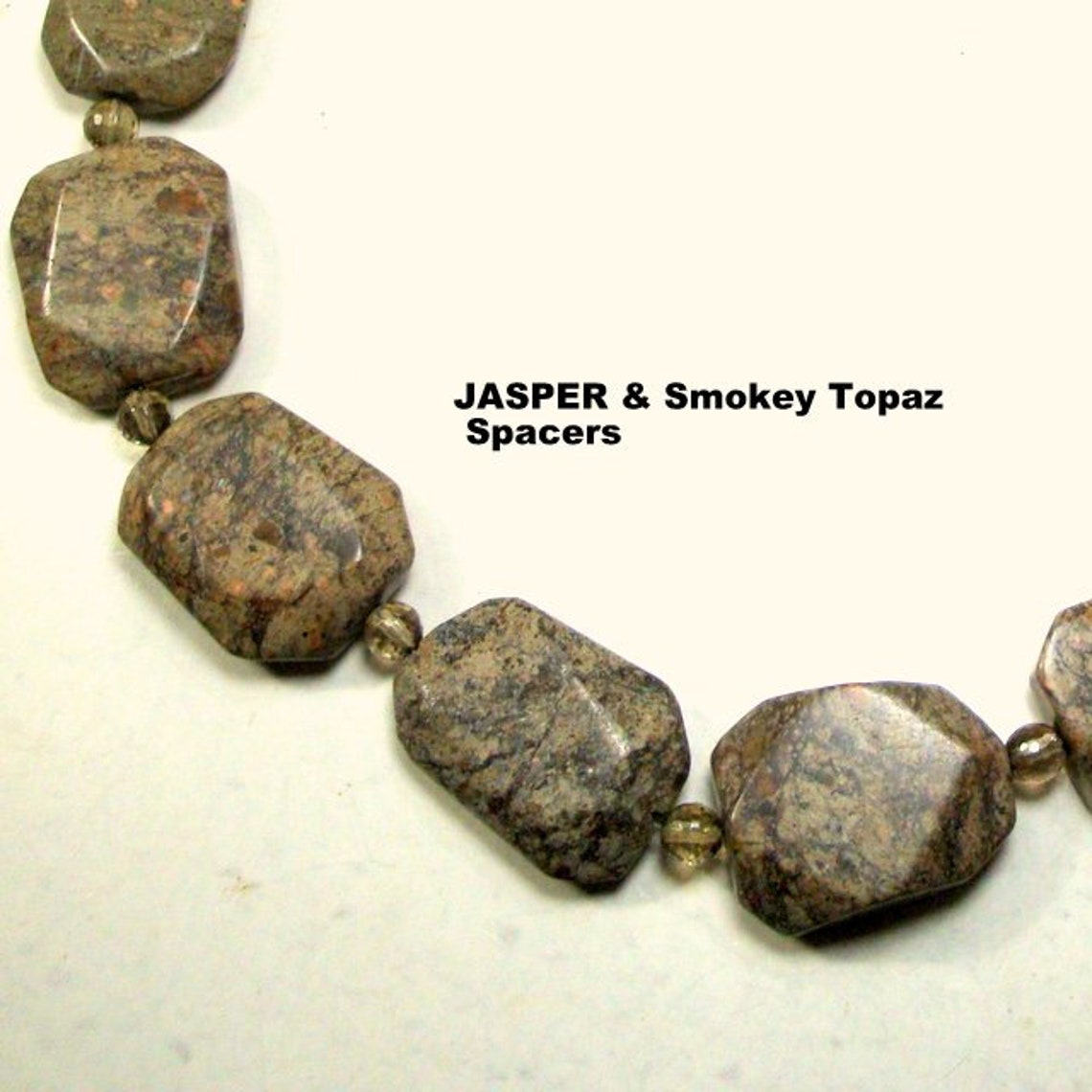 Genuine Natural Brown Jasper Stone & Faceted Smokey Topaz - Etsy