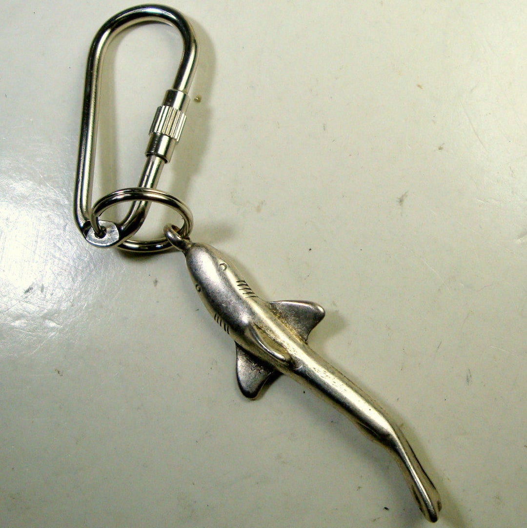 SALE, SHARK Keychain, Quantity Available, Silver Tone, Sand Shark Key ...