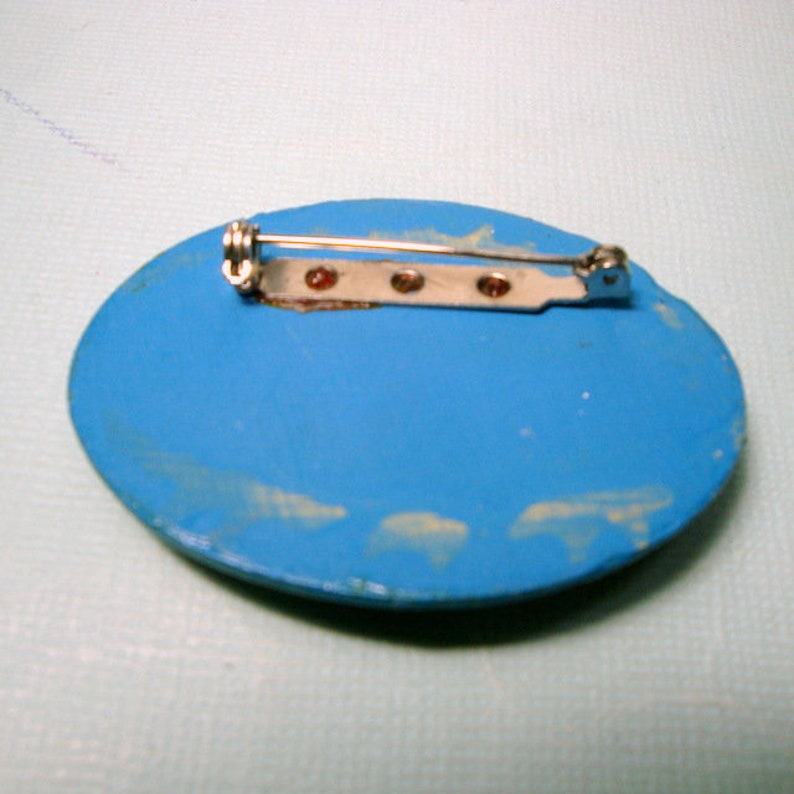 Carousel Horse Pin 1960s Hand Painted Oval Resin Brooch W 3 - Etsy