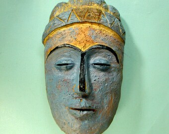 African Metal Mask - Etsy