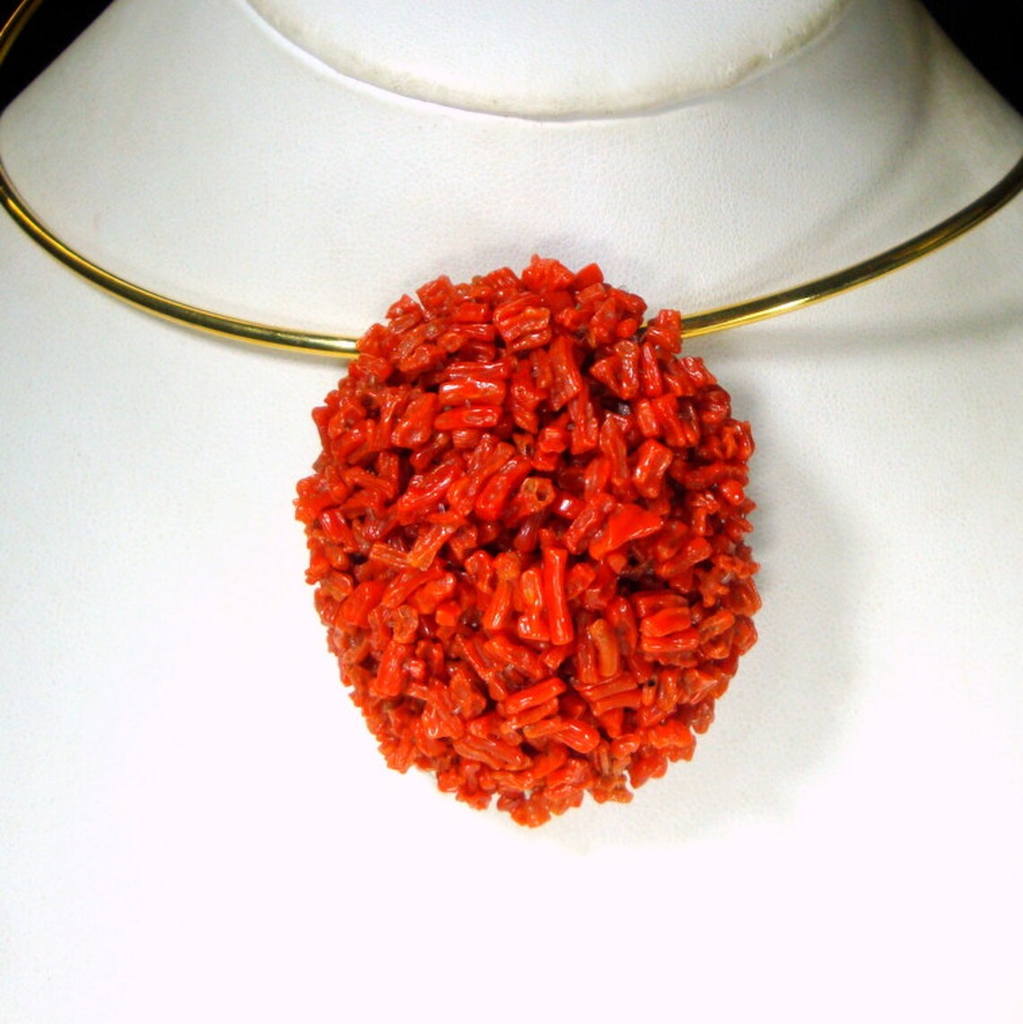 Italian Branch REAL CORAL Pin or Pendant Layered Red Frangia | Etsy