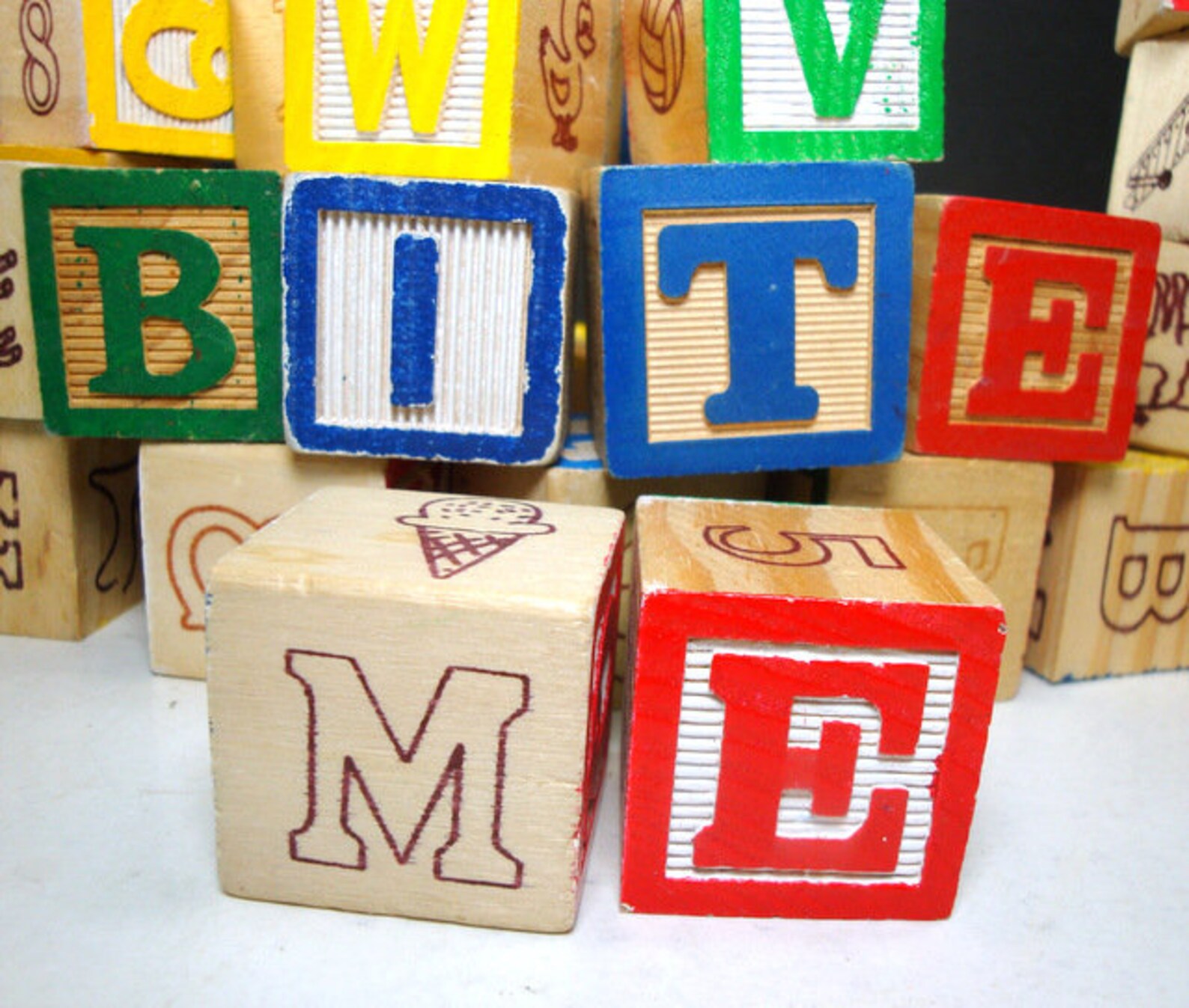 58 WOOD Alphabet Blocks YES Steal the LOT Toy Letters - Etsy
