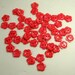 Candy Red Buttons Flower Buttons Lot of 50 1960s Deep - Etsy