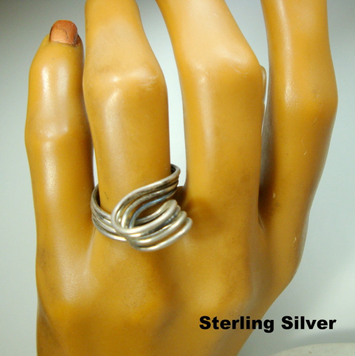 Sterling Silver 1970s Wire Loop De Loop Ring American Size 6 | Etsy