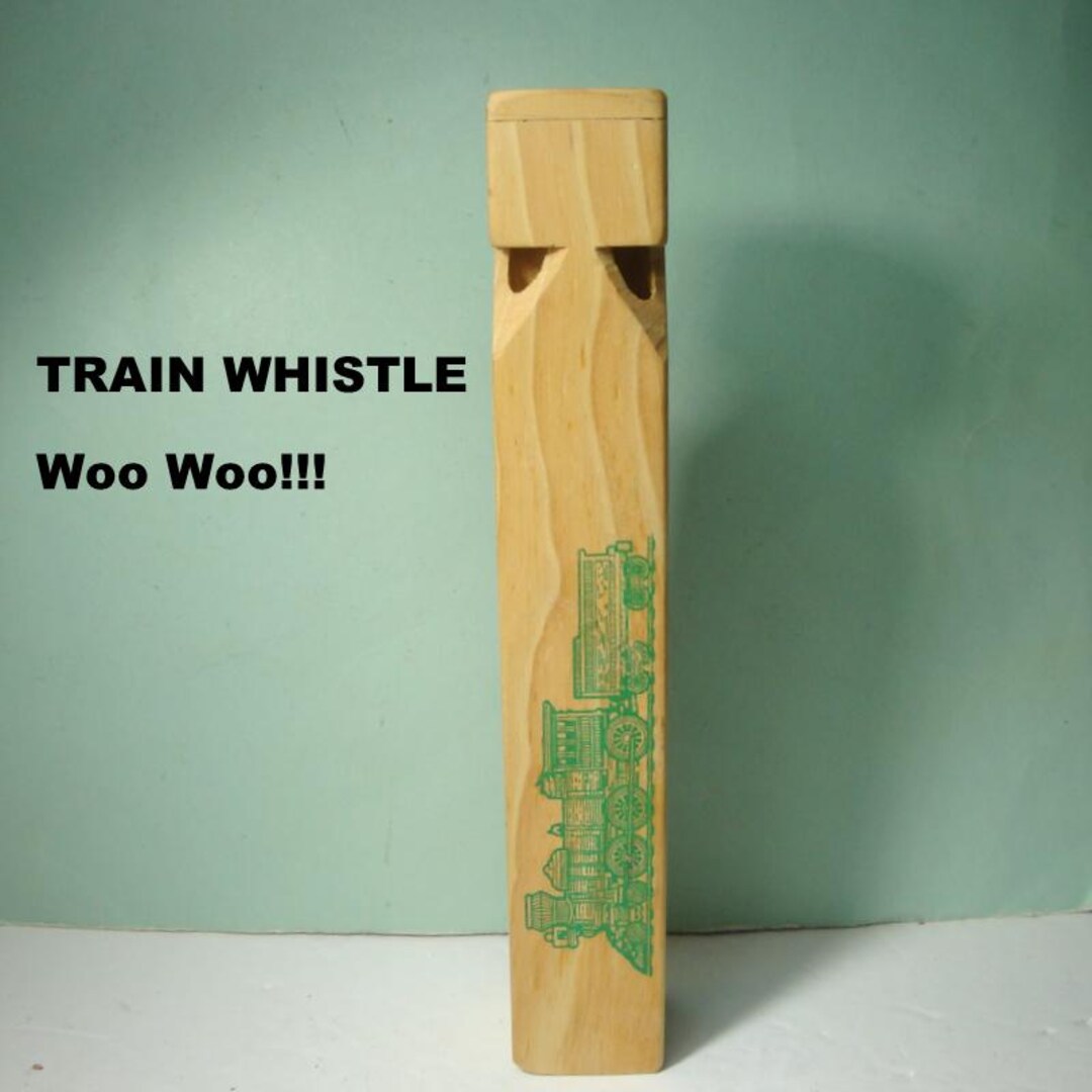 Wood Train Whistle, Steam Locomotive Print, Big Tooter - Etsy