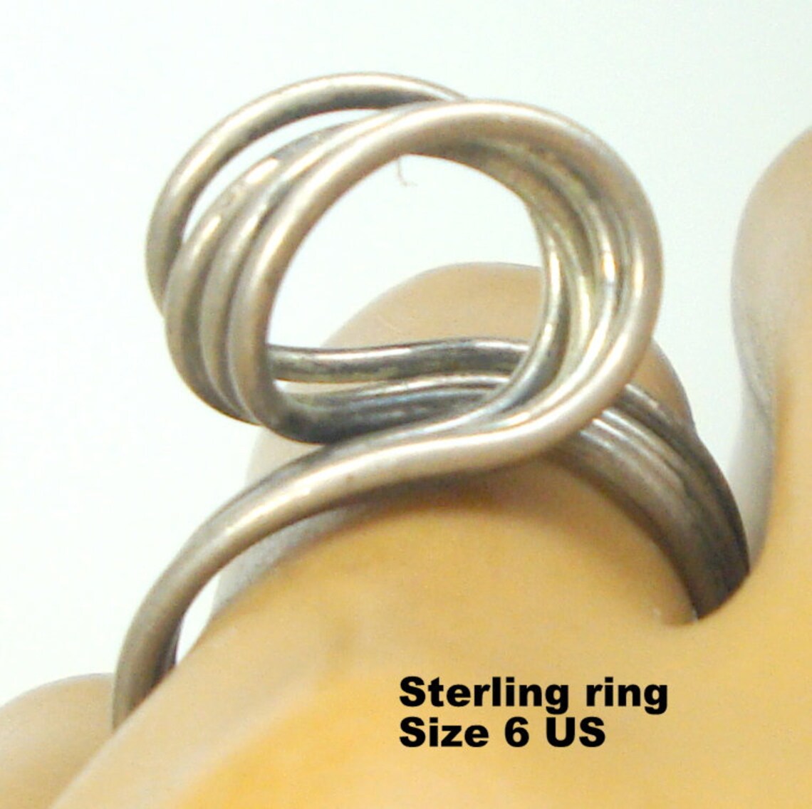 Sterling Silver 1970s Wire Loop De Loop Ring American Size 6 | Etsy