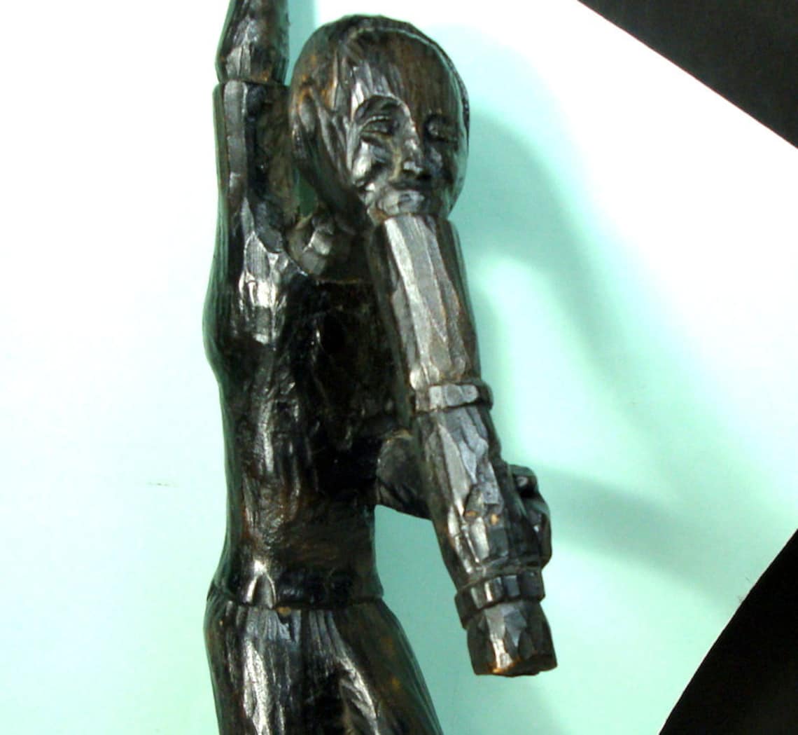Kenya Africa FLUTE Player Hand Carved Wood Musician - Etsy