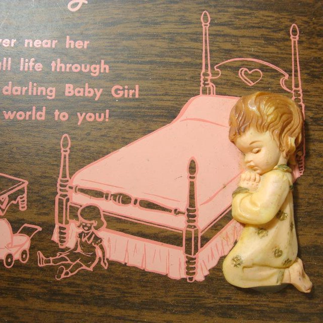 Vintage 1960s Religious Wood Wall Plaque: Little Girl Praying - Etsy