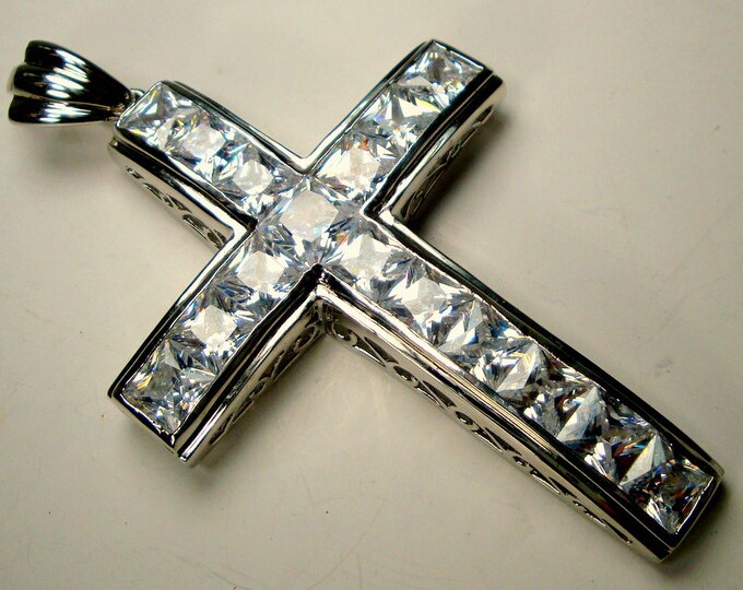 Swarovski Crystal Large Christian Cross Pendant, No Chain, Possibly ...