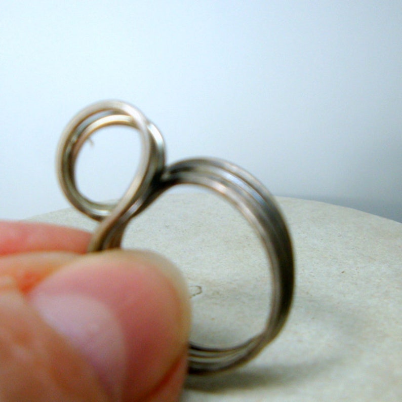 Sterling Silver 1970s Wire Loop De Loop Ring American Size 6 - Etsy