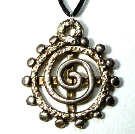 Mans Timeless Amulet on Black Cord Signed Paris & | Etsy