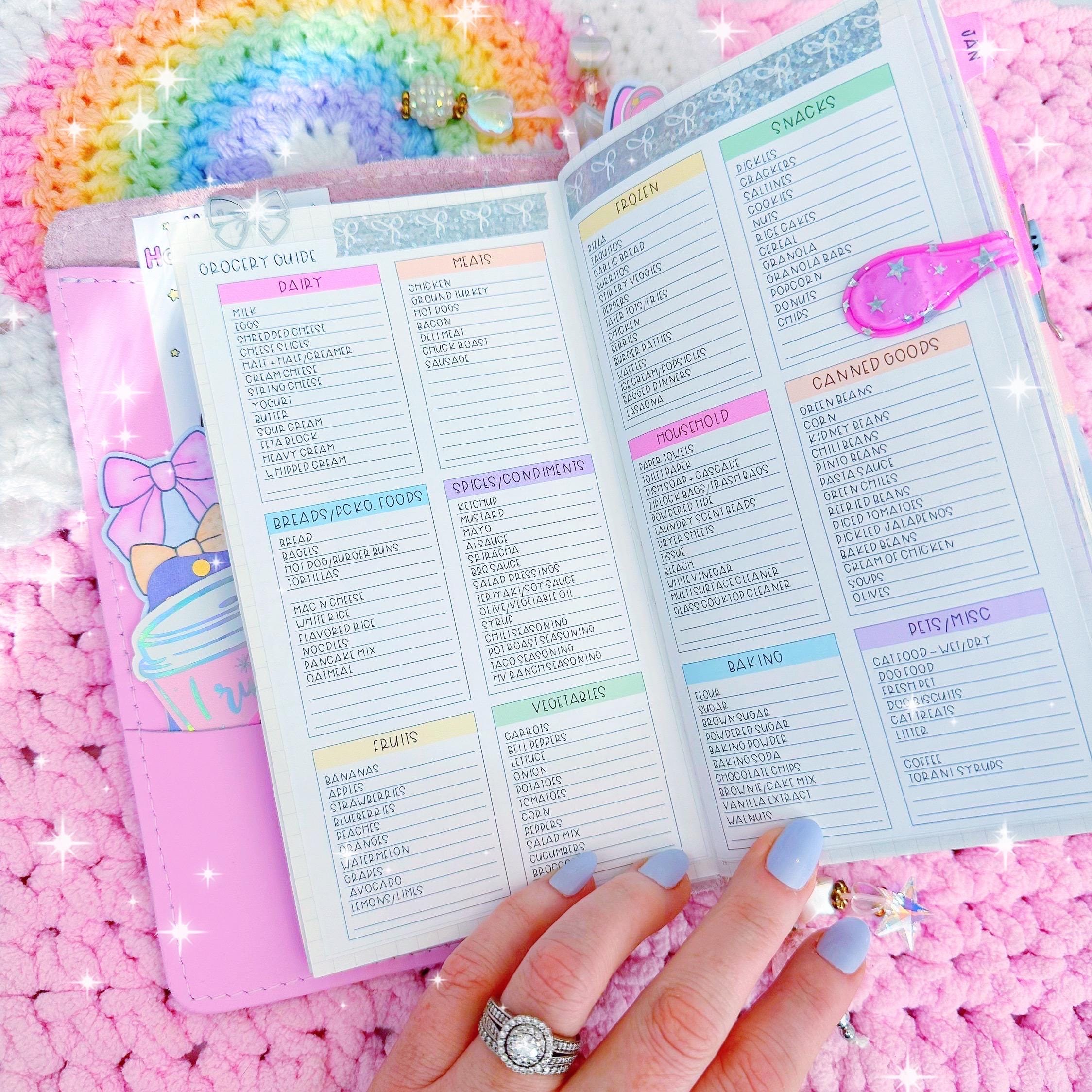 Grocery Guide PRINTABLE INSERT (hobo Weeks Size) - Etsy