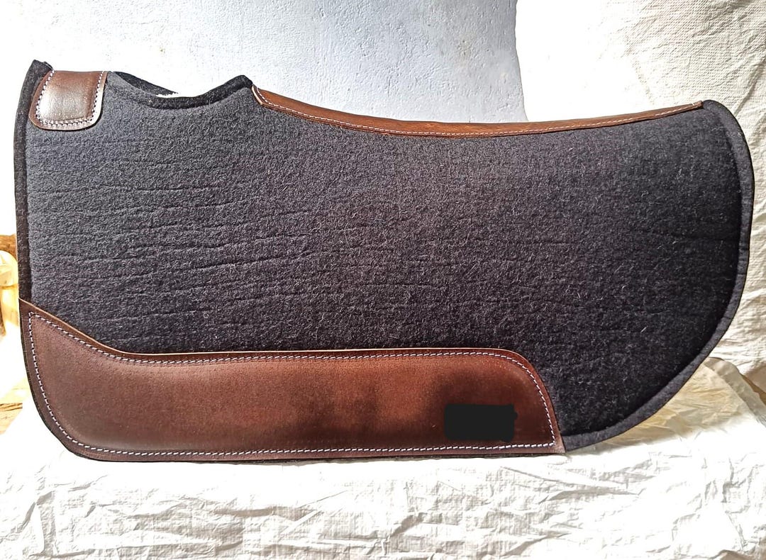Western Horse Saddle Pad With Furr Felted Wool, 1'' Thick, 32'' X 32 ...