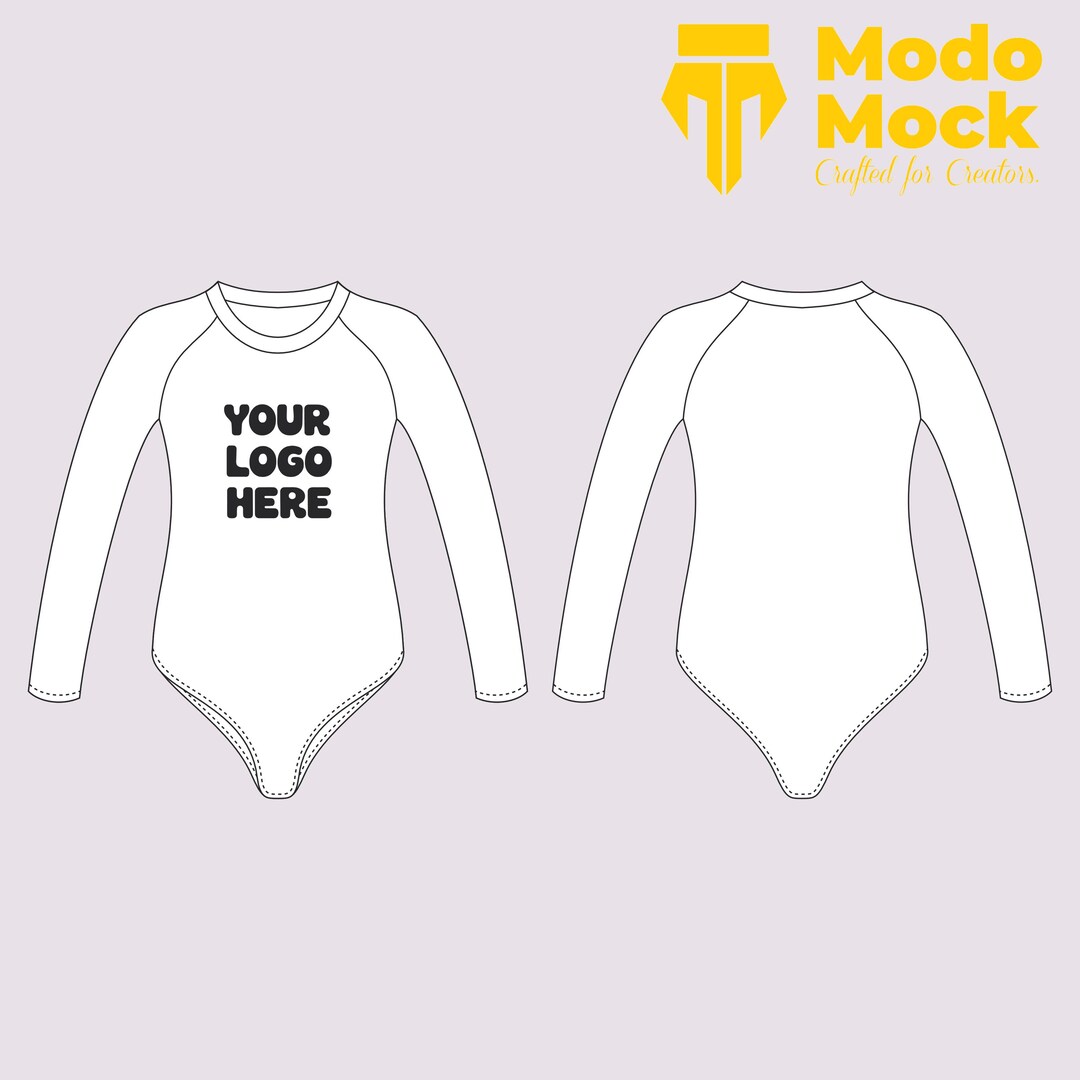 Women’s Bodysuit Mockup – Fashion Tech Pack & Digital Template - Etsy