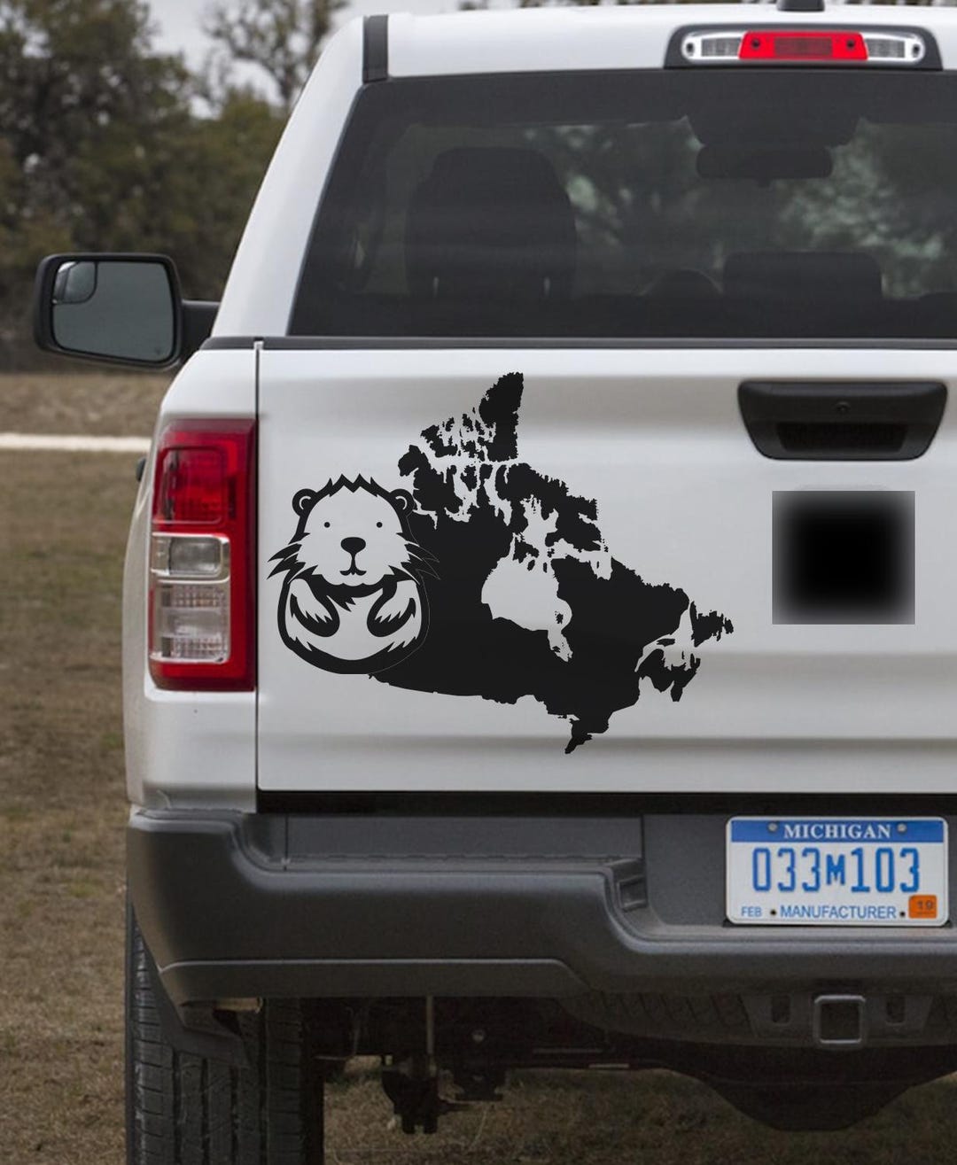 Canada Map Beaver Rear Truck Decal - Etsy