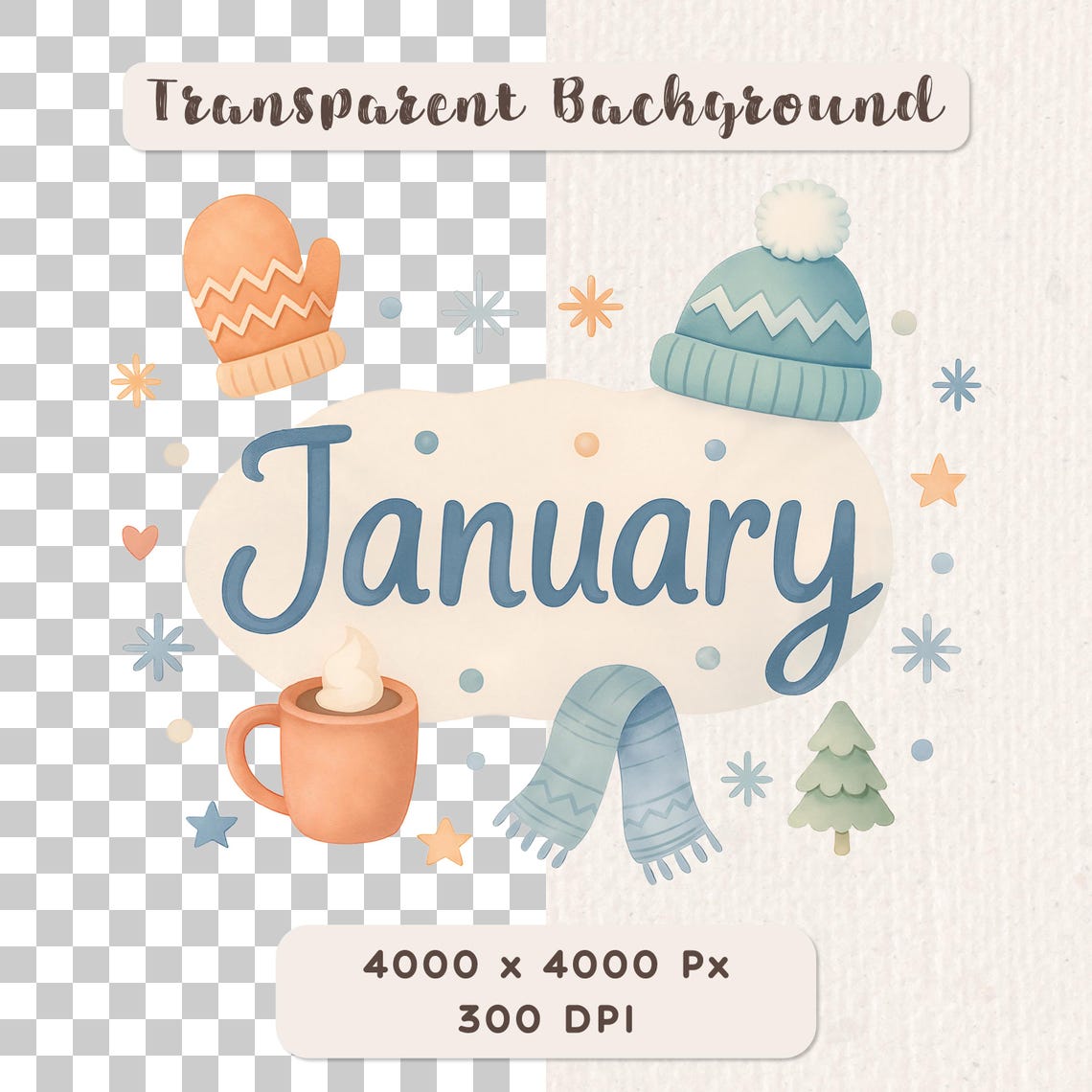 Watercolor Months of the Year Clipart Bundle, 12 Months Calendar ...