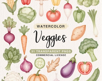 Watercolor Fruits Clipart Bundle, Cute Fruits Clipart, Digital Download ...