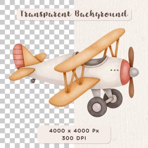 Watercolor Air Transport Clipart Bundle, Airplane Kids Nursery Clipart ...