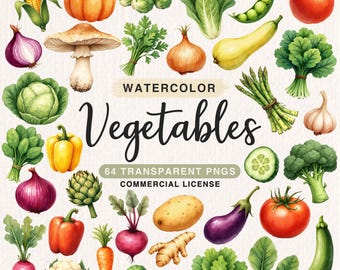 Watercolor Fruits Clipart Bundle, Cute Fruits Clipart, Digital Download ...