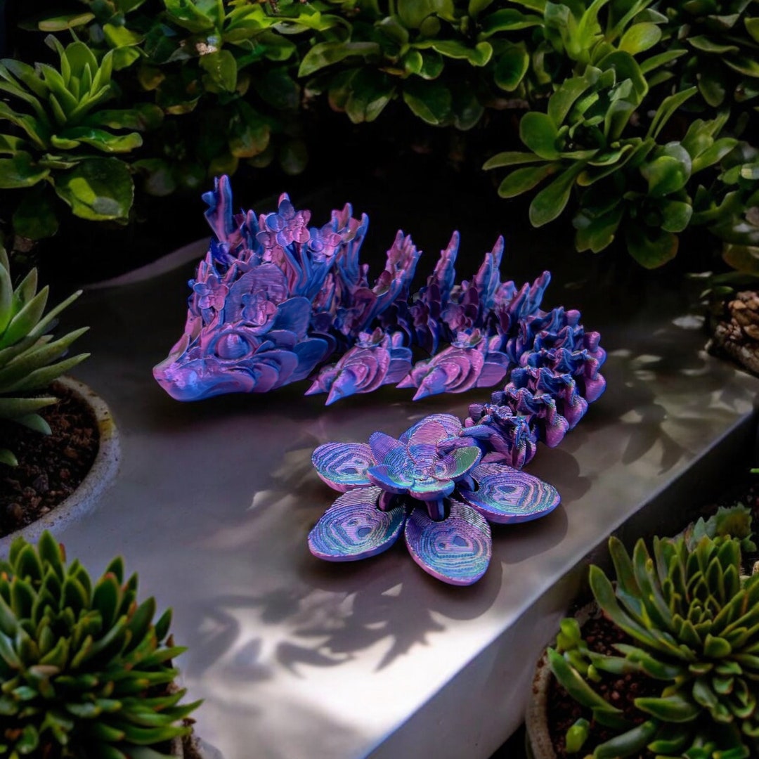 Cherry Blossom Dragon Fidget Toy 12” | 3D Printed Articulated - Etsy