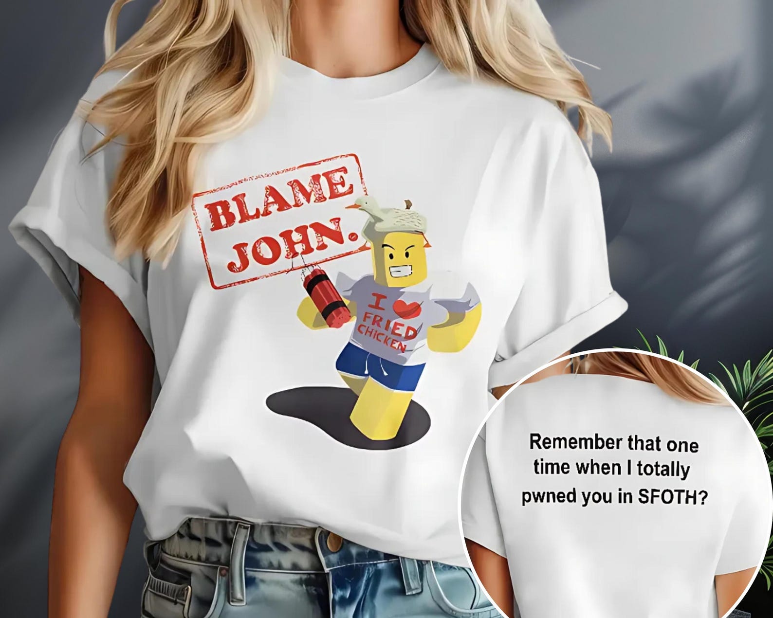 Shedletsky Blame John Shirt, Roblox Sweatshirt, Shedletsky Forsaken ...