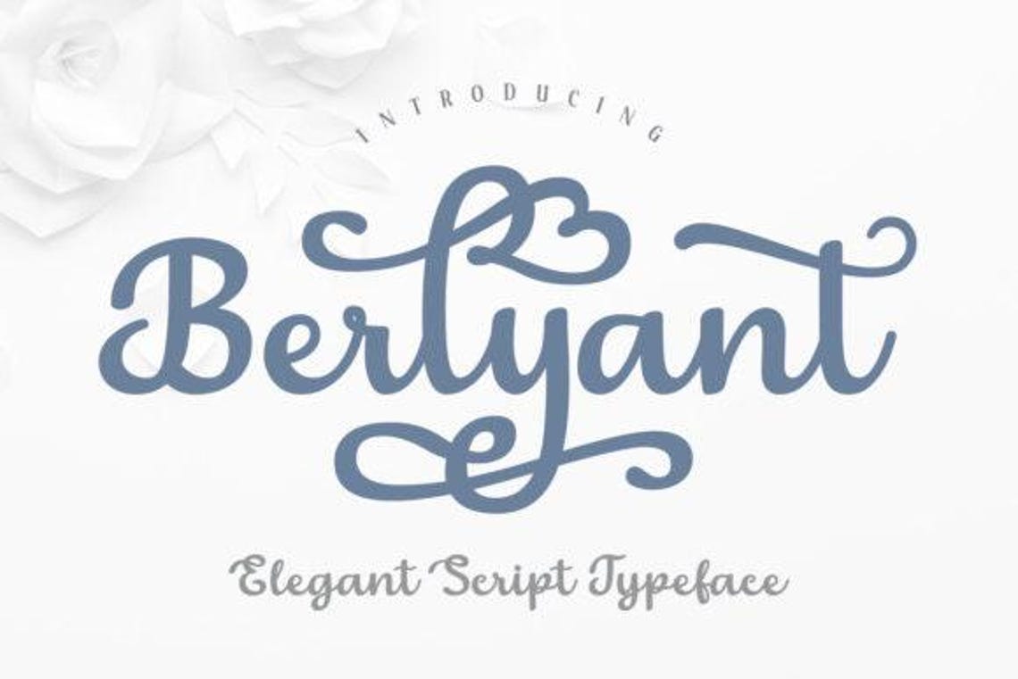 Berlyant Font, Swirly Fonts for Crafters, Rustic Fonts, Bold Fonts ...
