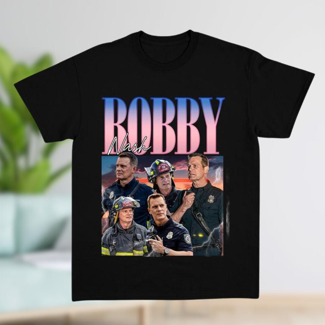 Bobby Nash T-shirt, Captain Robert Nash 9-1-1 Series, 9-1-1 Tv Show Fan ...