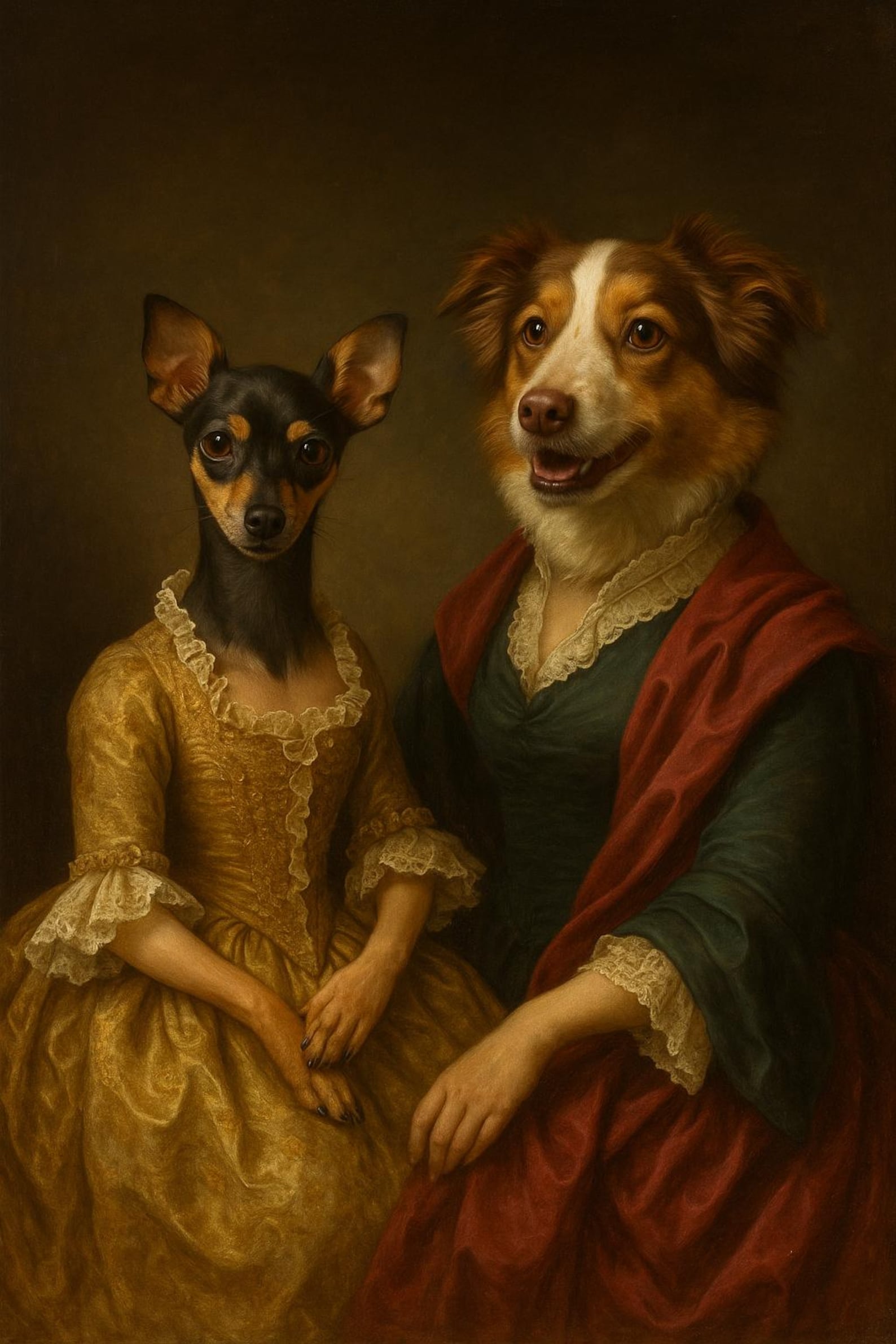 Custom Royal Pet Portrait – 18th Century Baroque Style Oil Painting - Etsy