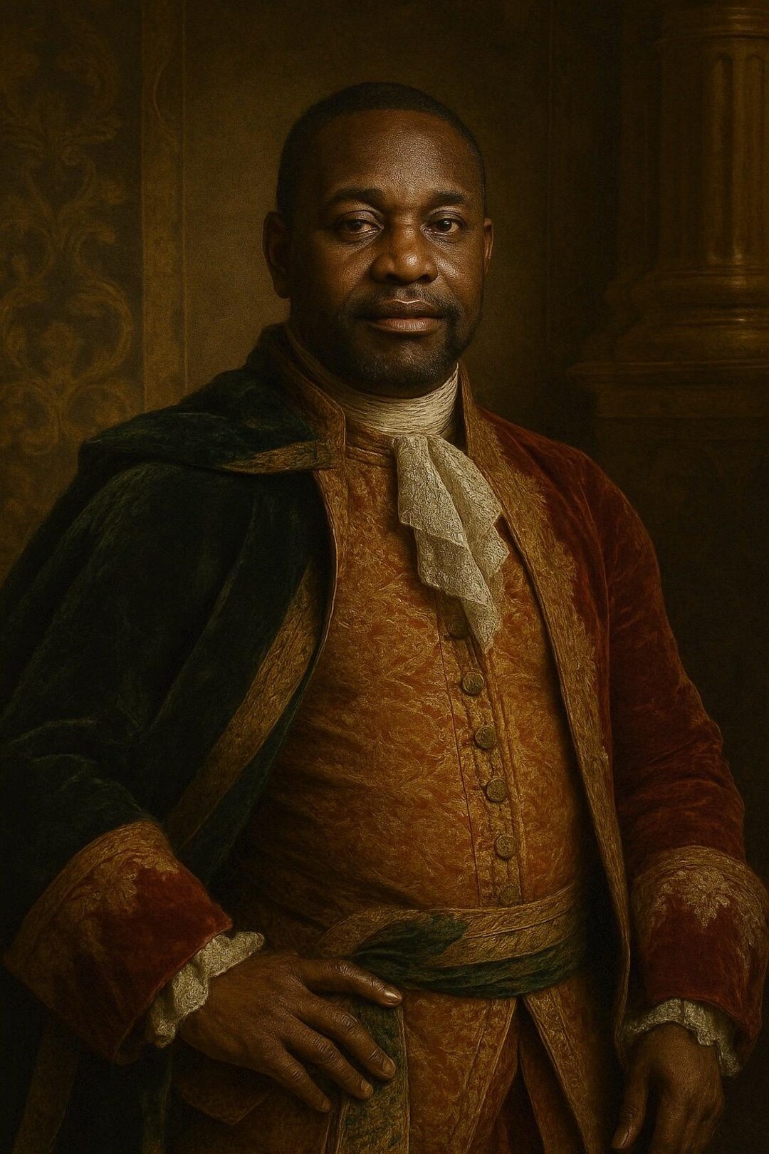 Custom Royal Father Portrait – 18th Century Baroque Style Oil Painting ...