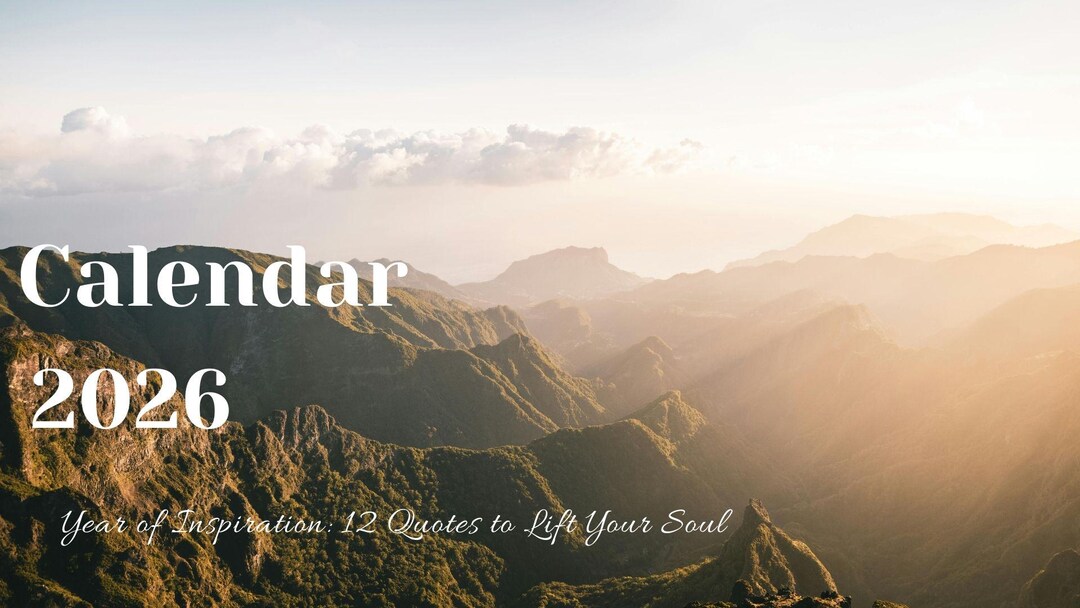 Calendrier 2026 de citations inspirantes - 12 dictons mensuels ...