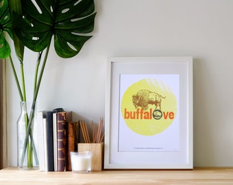 Buffalove Wall Art - Etsy
