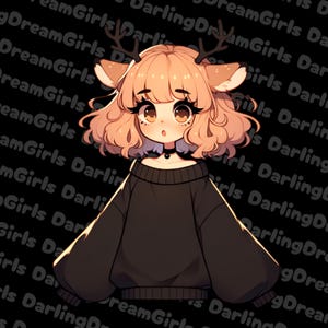 Cute Deer Girl PNG, Design, Instant Download, Digital Design - Etsy