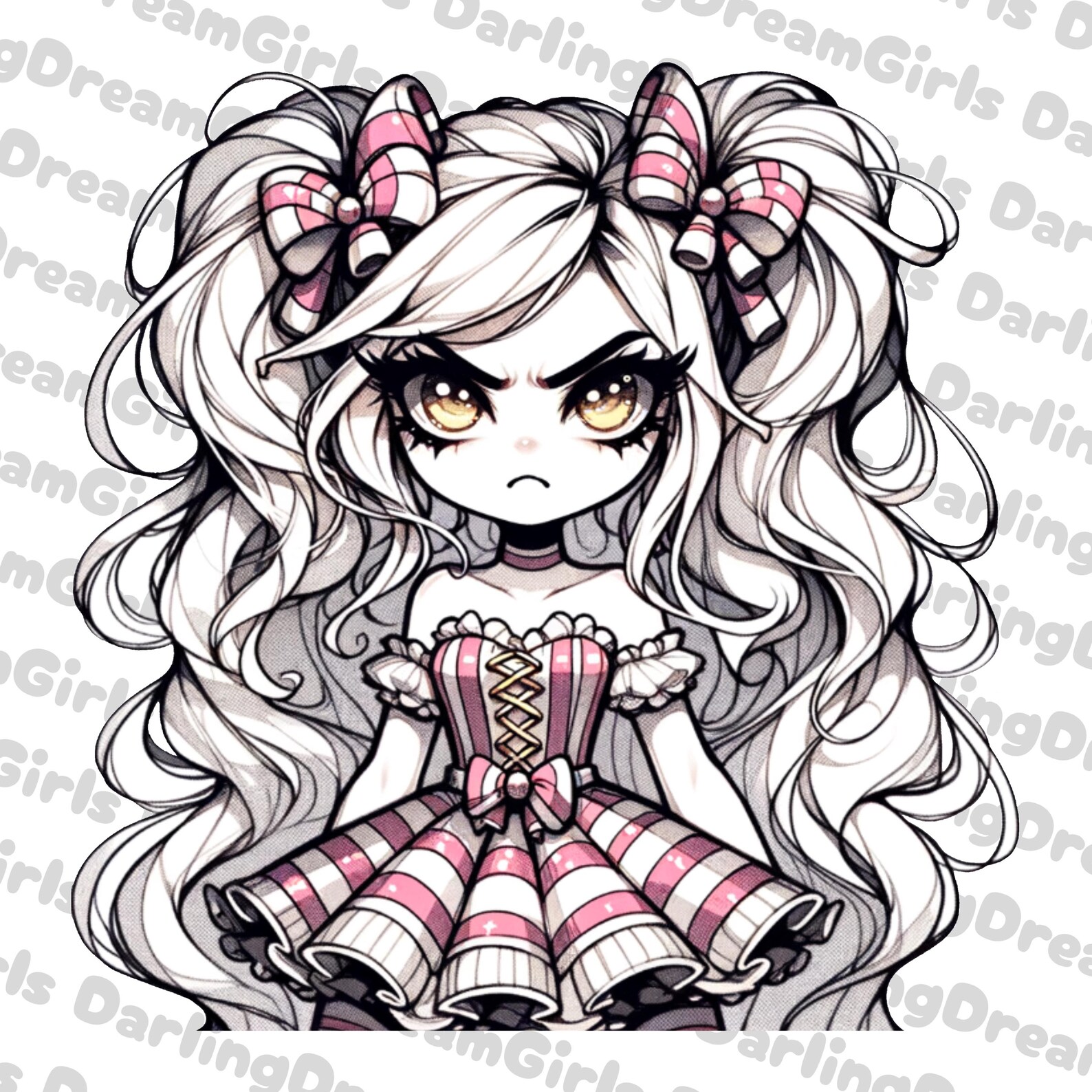 Cute Blonde Peppermint Girl PNG, Christmas Design, Instant Download ...