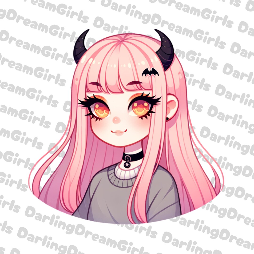 Cute, Pink, Bat Girl PNG, Halloween Design, Instant Download, Digital ...